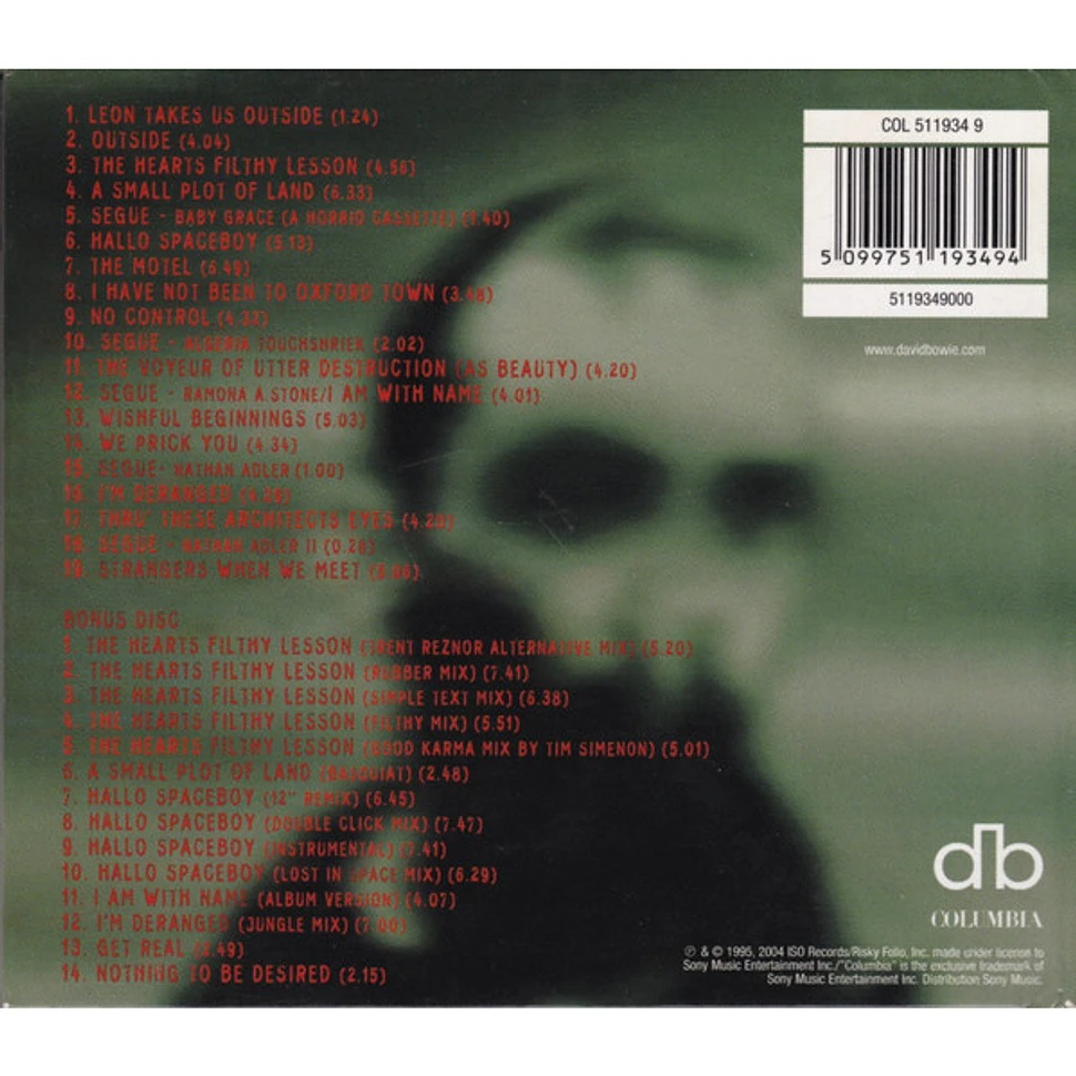 David Bowie - 1. Outside (The Nathan Adler Diaries: A Hyper Cycle) - CD ...
