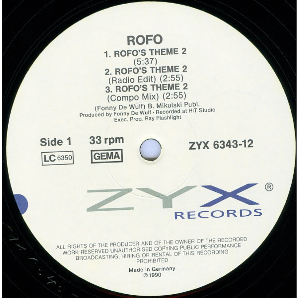 Rofo - Rofo's Theme 2 / Don't Stop - Vinyl 12" - 1990 - DE - Original | HHV