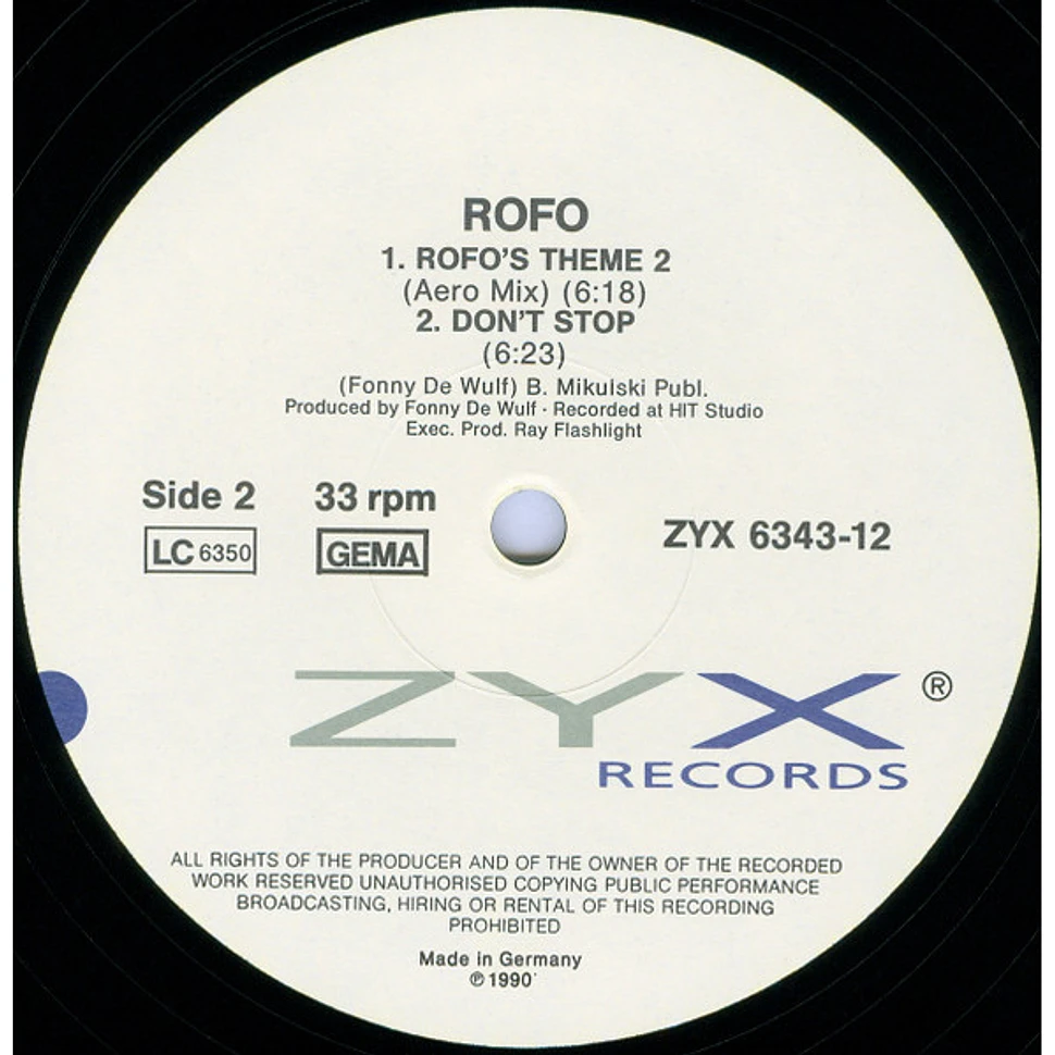 Rofo - Rofo's Theme 2 / Don't Stop - Vinyl 12" - 1990 - DE - Original | HHV