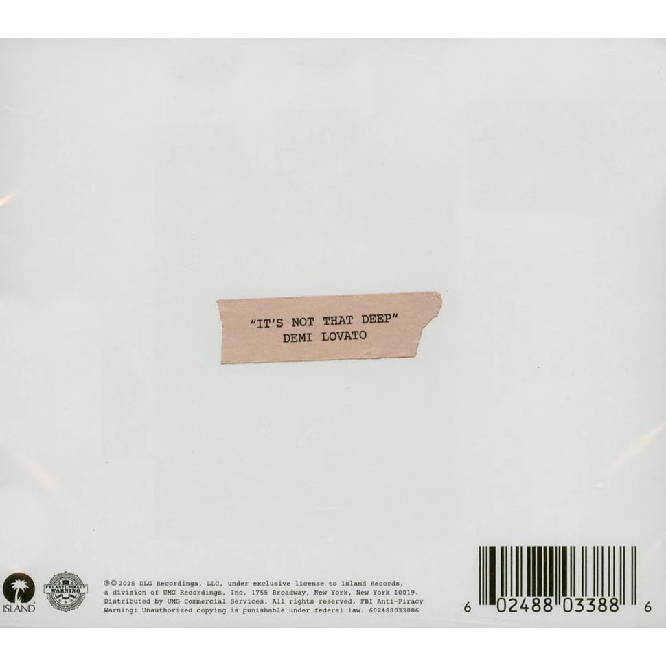 Demi Lovato - It's Not That Deep Autographed Edition - CD - 2025 - US ...