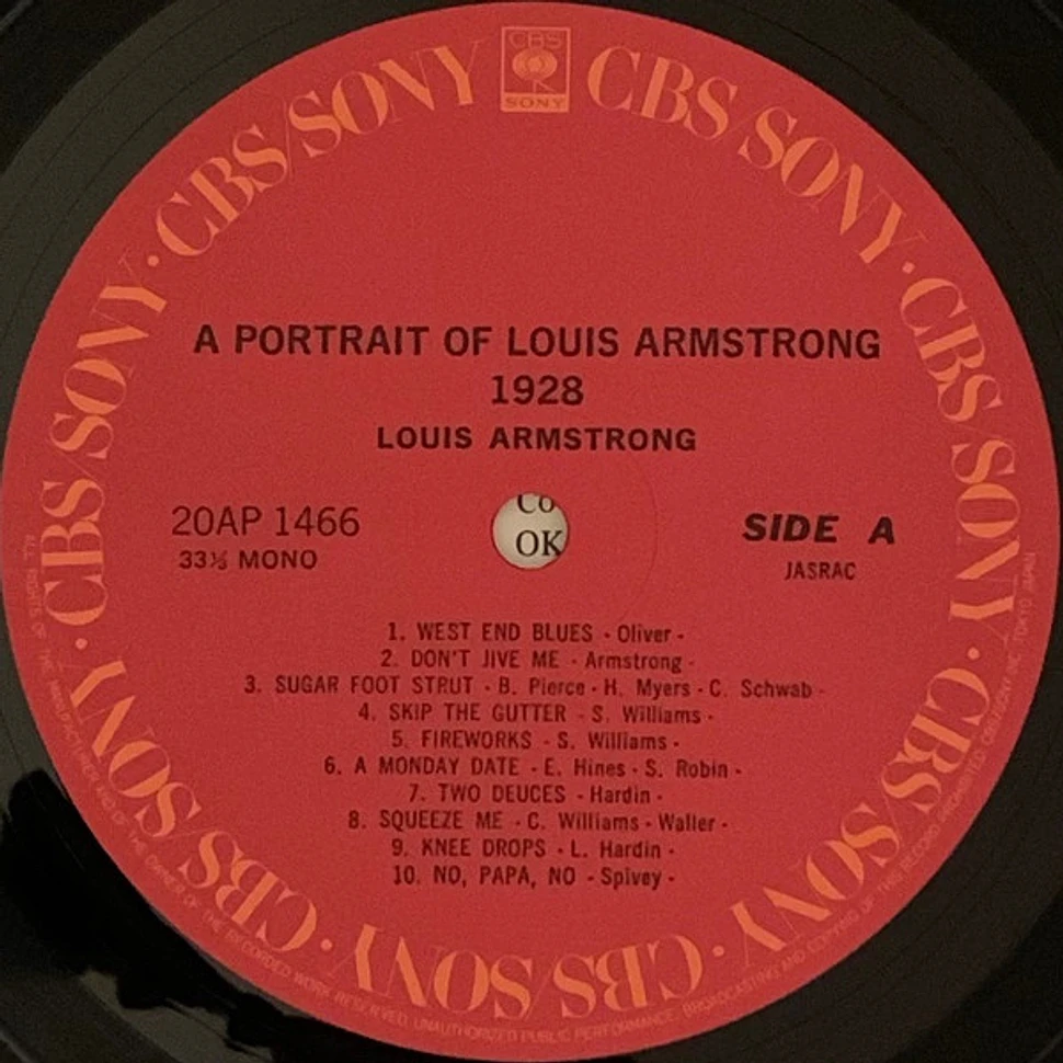 Louis Armstrong - A Portrait Of Louis Armstrong 1928 - Vinyl LP - 1979 ...