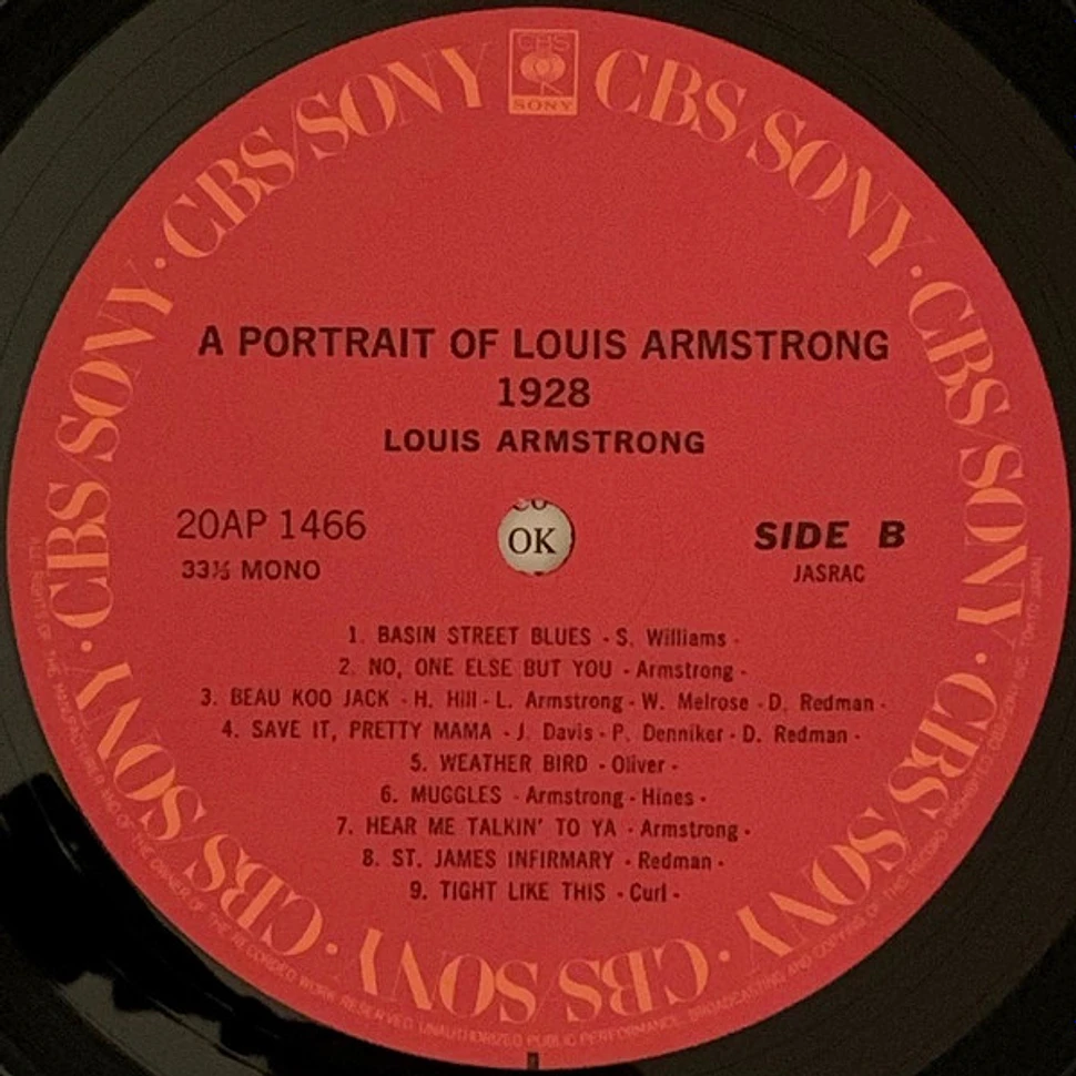 Louis Armstrong - A Portrait Of Louis Armstrong 1928 - Vinyl LP - 1979 ...