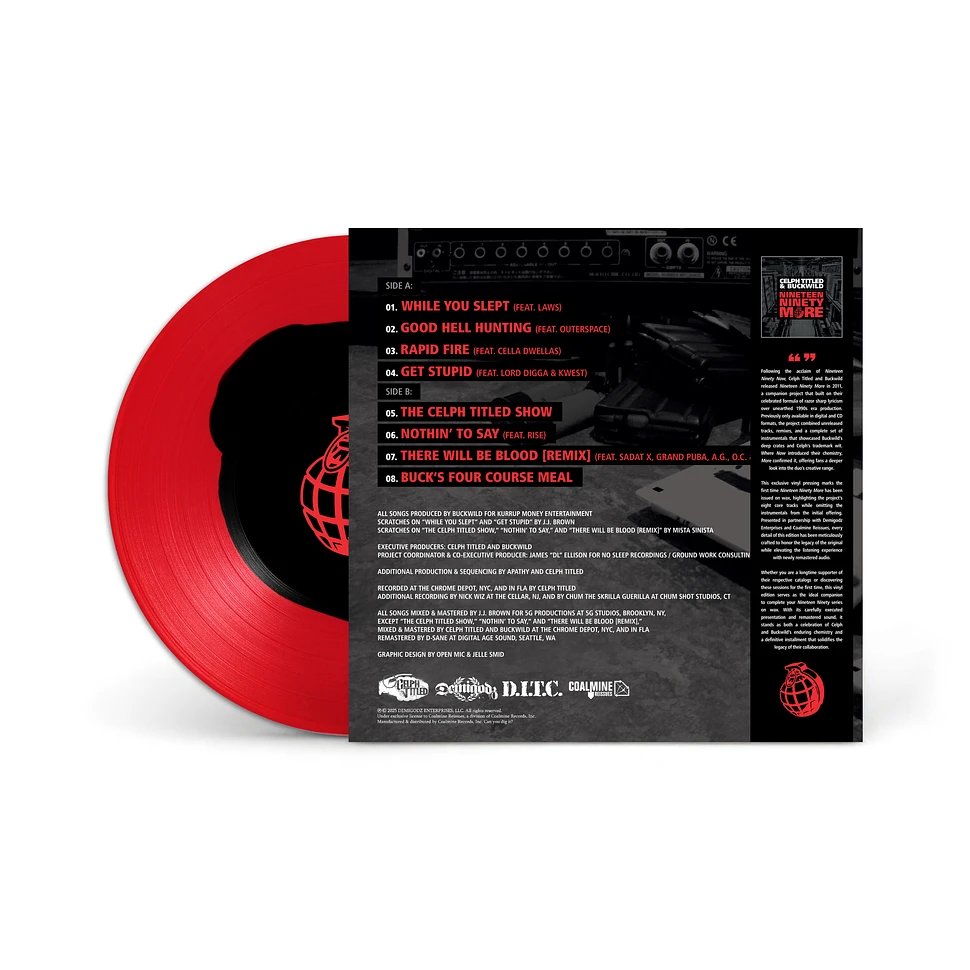 Celph Titled & Buckwild - Nineteen Ninety More HHV Exclusive Numbered Black W/ Ruby Color-In ...