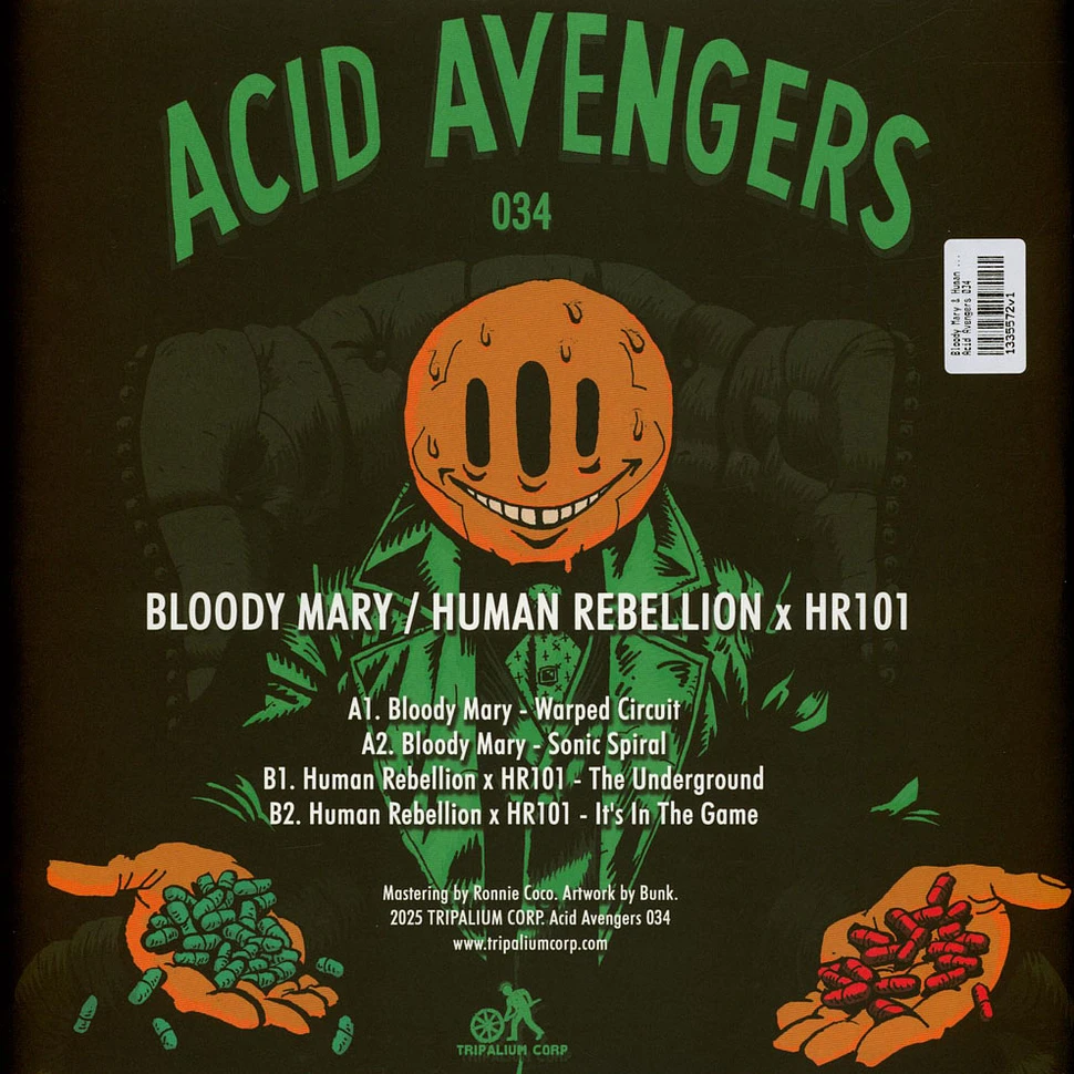 Bloody Mary & Human Rebellion & Hr101 - Acid Avengers 034 - Vinyl 12 ...