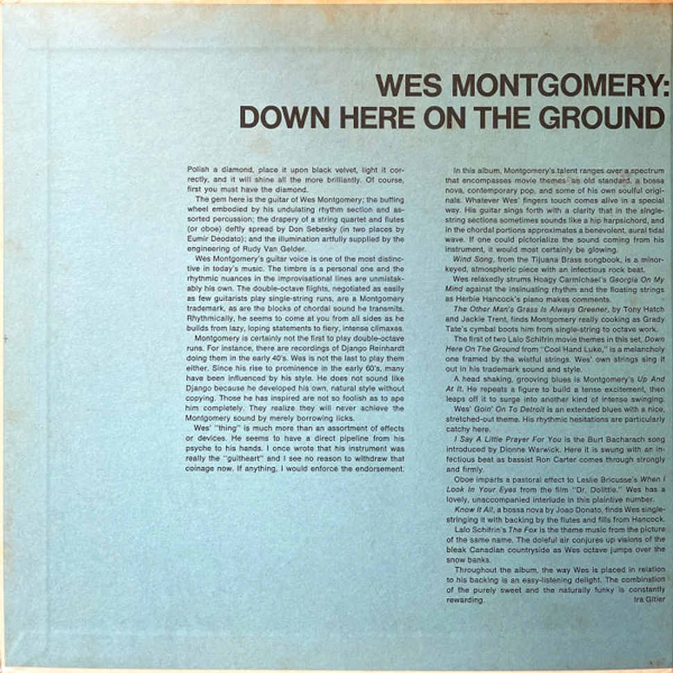 Wes Montgomery - Down Here On The Ground - Vinyl LP - 1968 - JP - Original | HHV