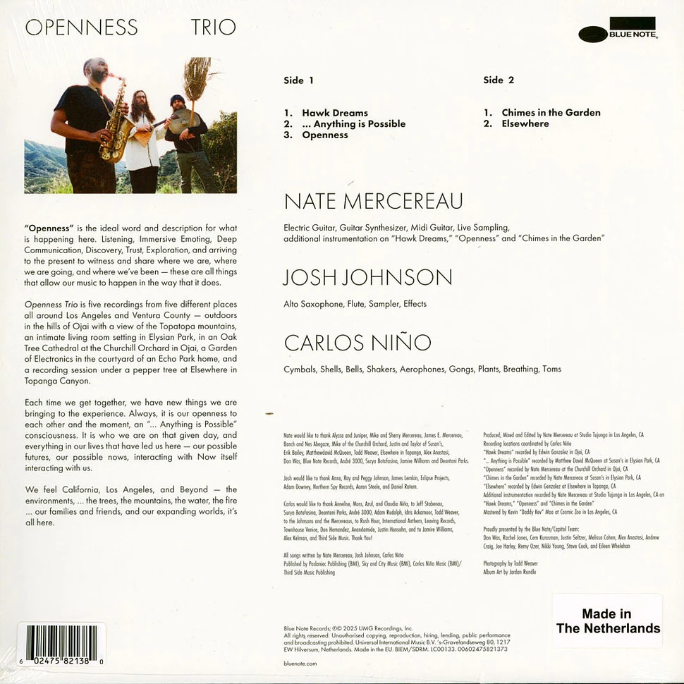 Nate Mercereau / Josh Johnson / Carlos Nino - Openness Trio Limited ...