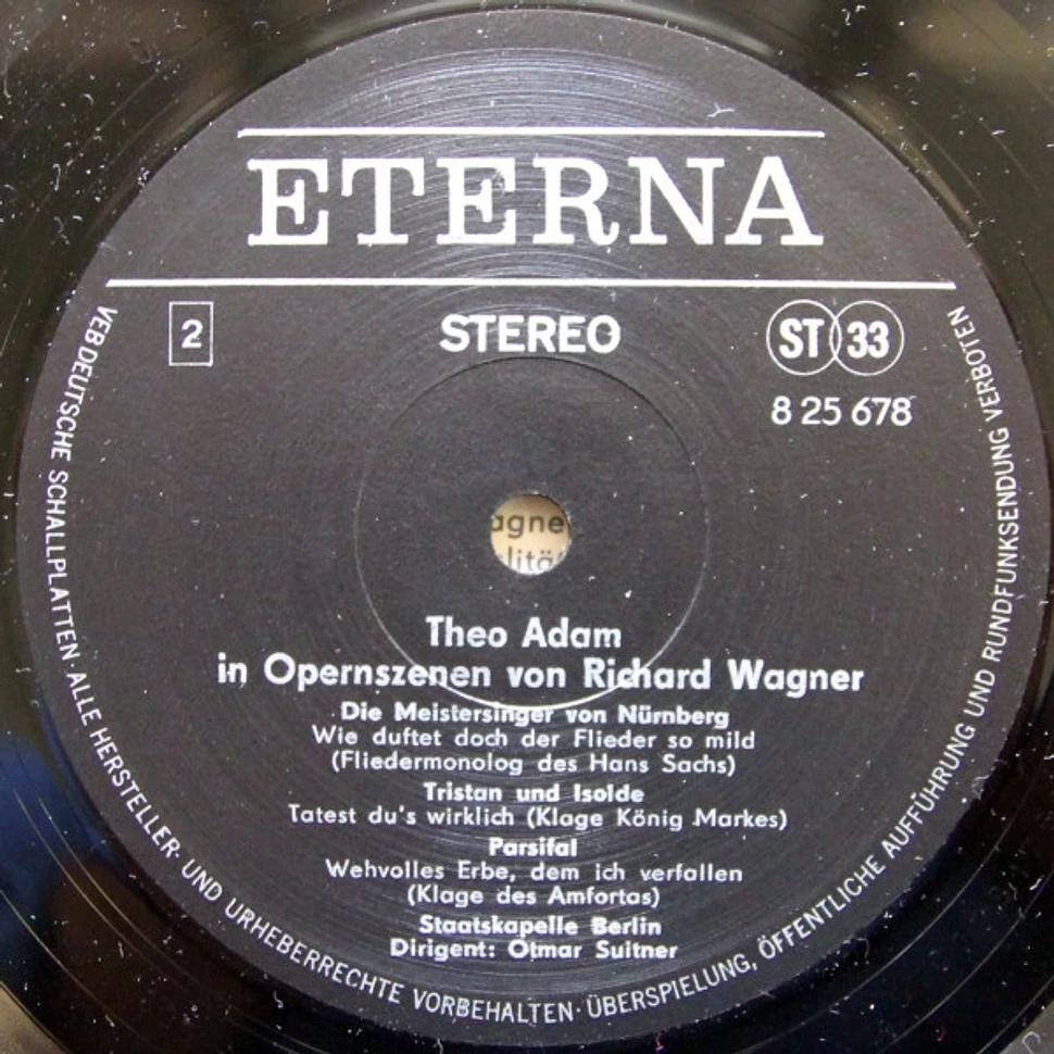 Theo Adam, Staatskapelle Berlin, Otmar Suitner - Theo Adam In Opernszenen Von Richard Wagner ...