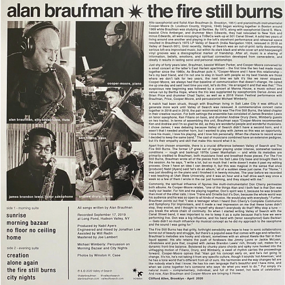 Alan Braufman - The Fire Still Burns - Vinyl LP - 2020 - US - Original ...