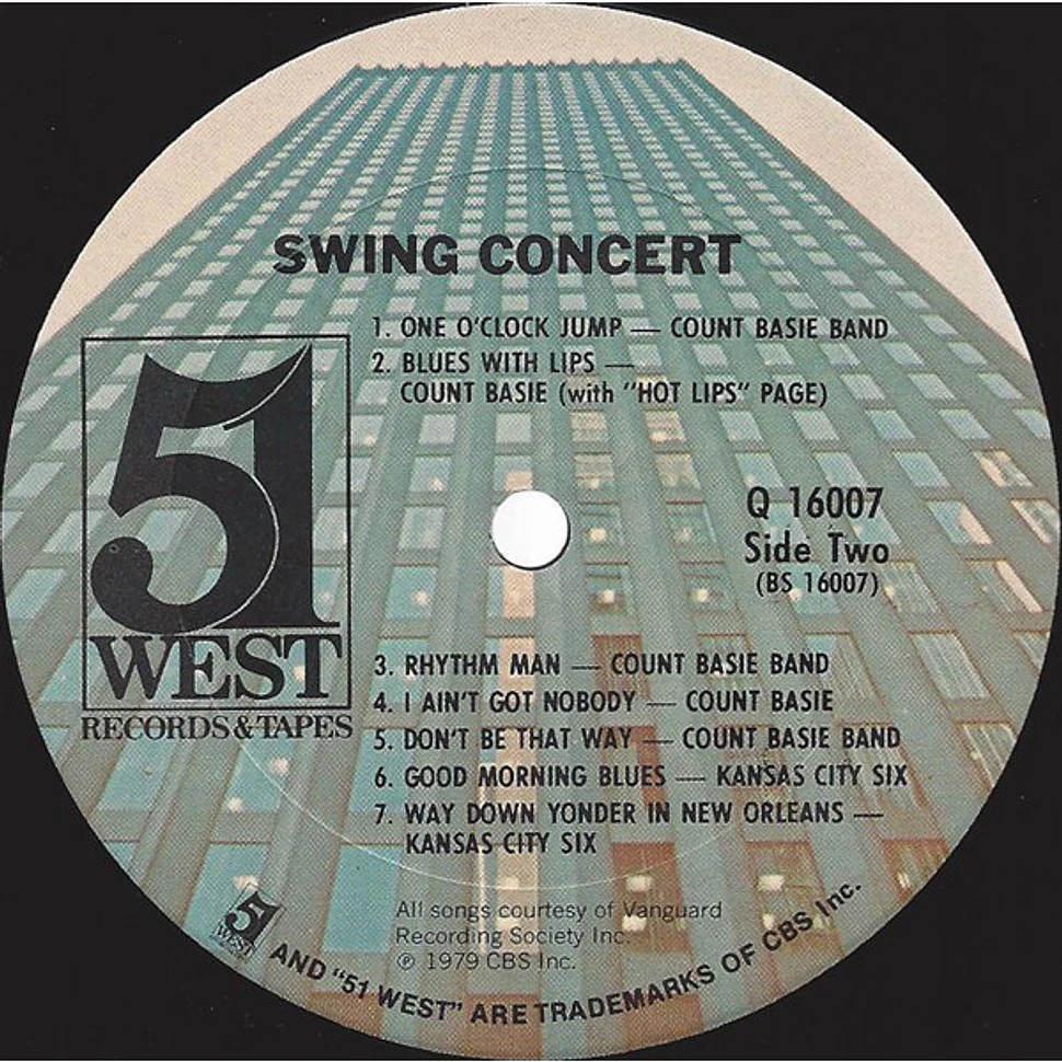 Benny Goodman Count Basie Orchestra Kansas City Six - Swing Concert ...