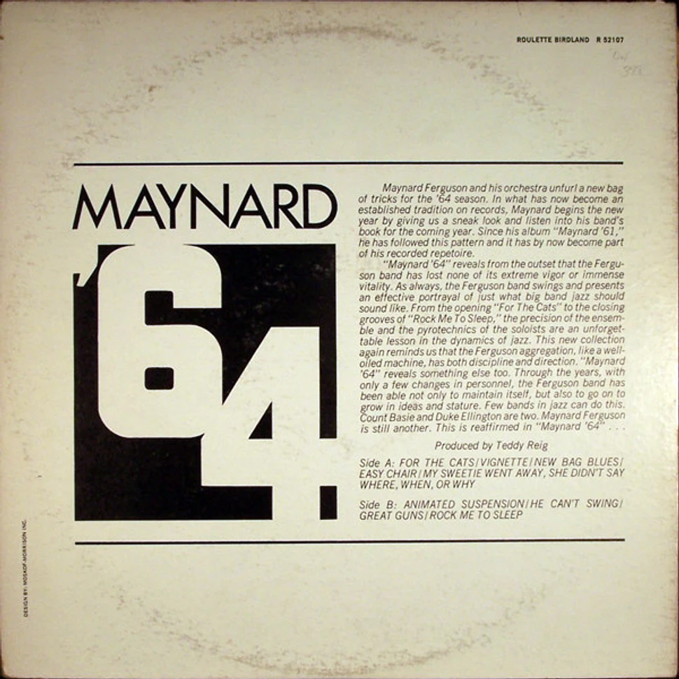 Maynard Ferguson - Maynard '64 - Vinyl LP - 1963 - US - Original | HHV