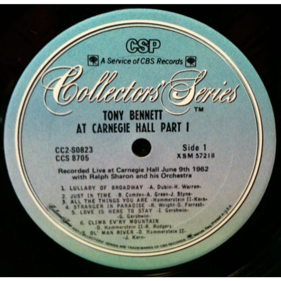 Tony Bennett With Ralph Sharon And His Orchestra - At Carnegie Hall ...
