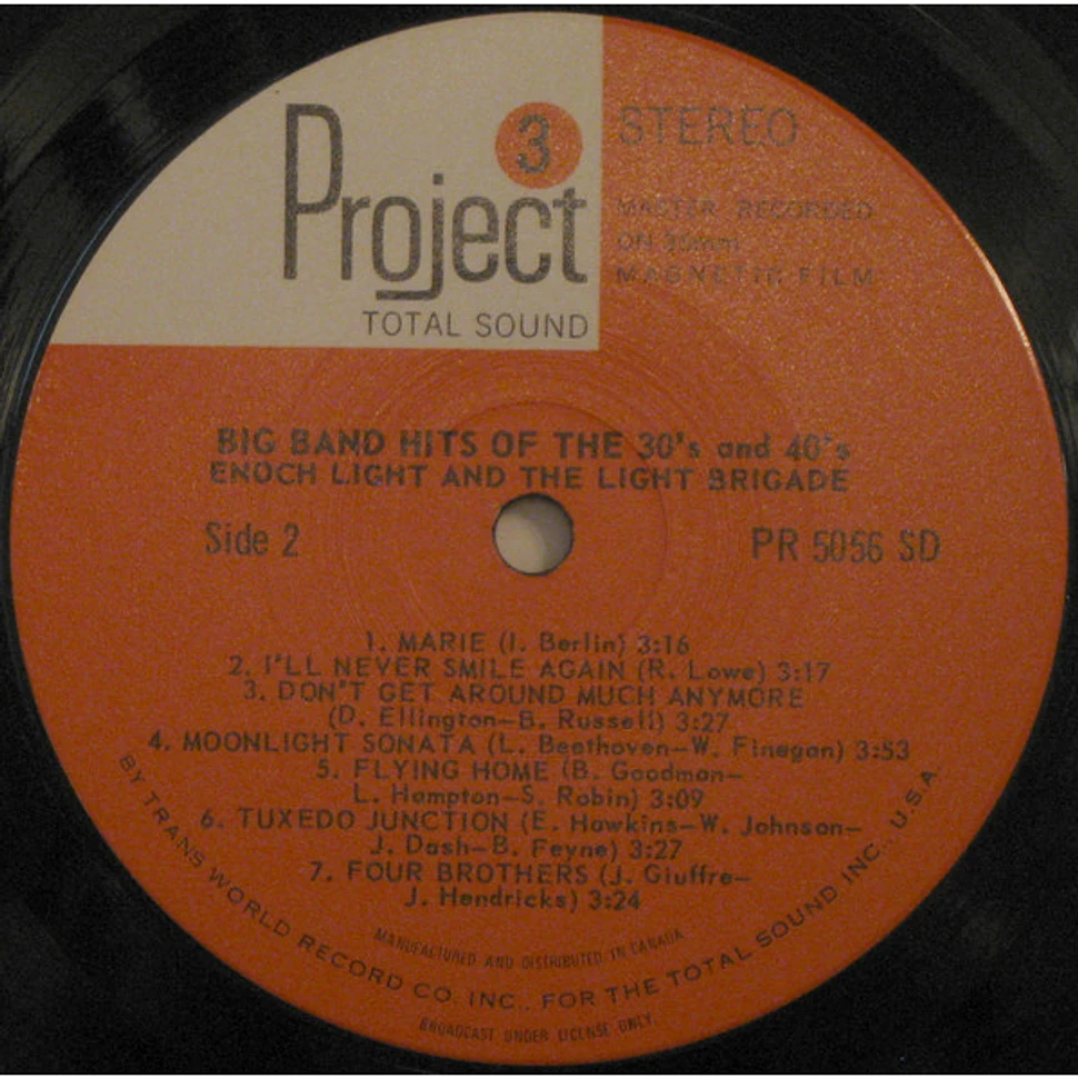 Enoch Light And The Light Brigade - Big Band Hits Of The 30's & 40's ...