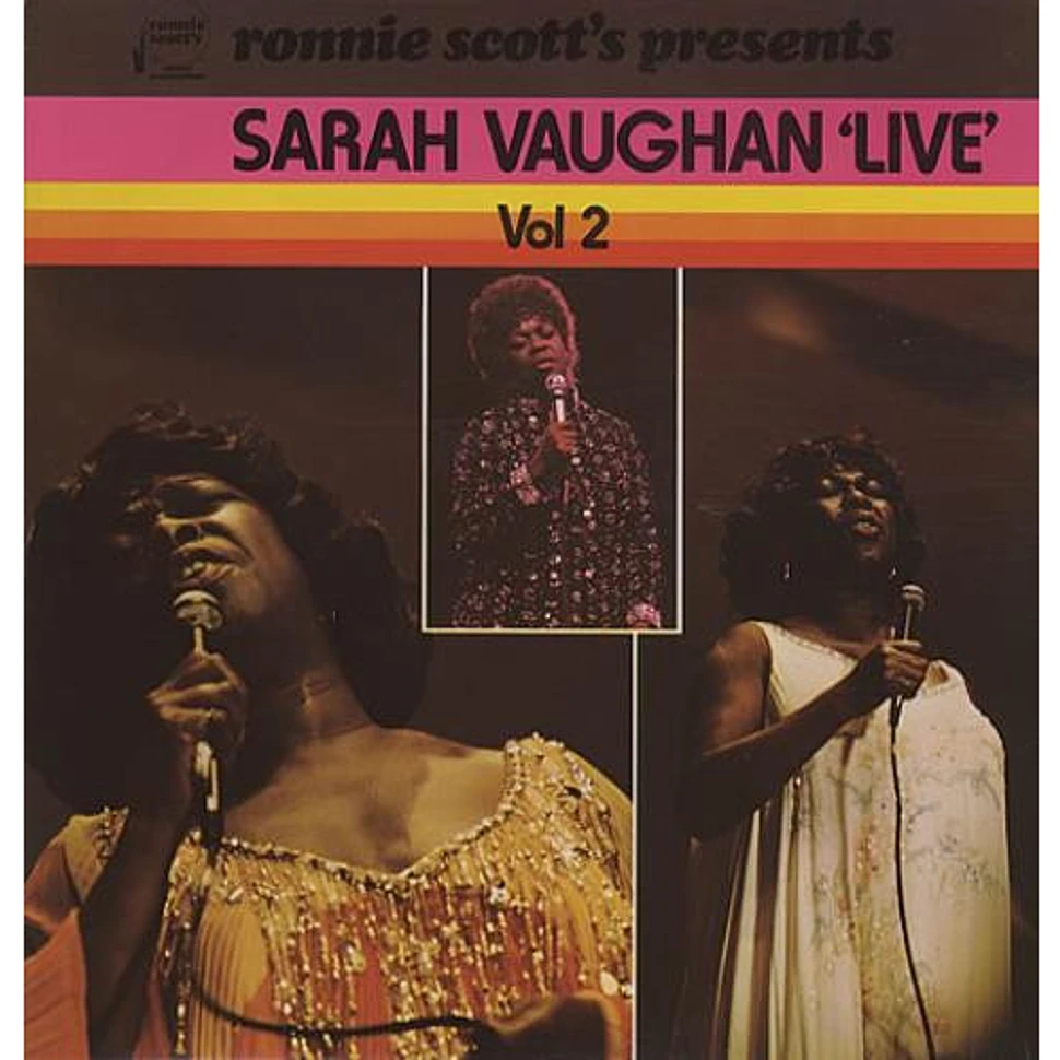 Sarah Vaughan - Ronnie Scott's Presents Sarah Vaughan Live Volume 2 ...