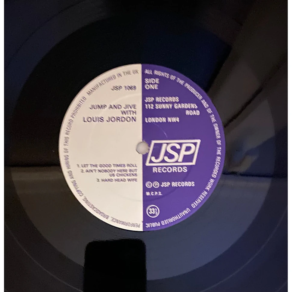 Louis Jordan - Jump 'n Jive With Louis Jordan - Vinyl LP - 1984 - UK ...