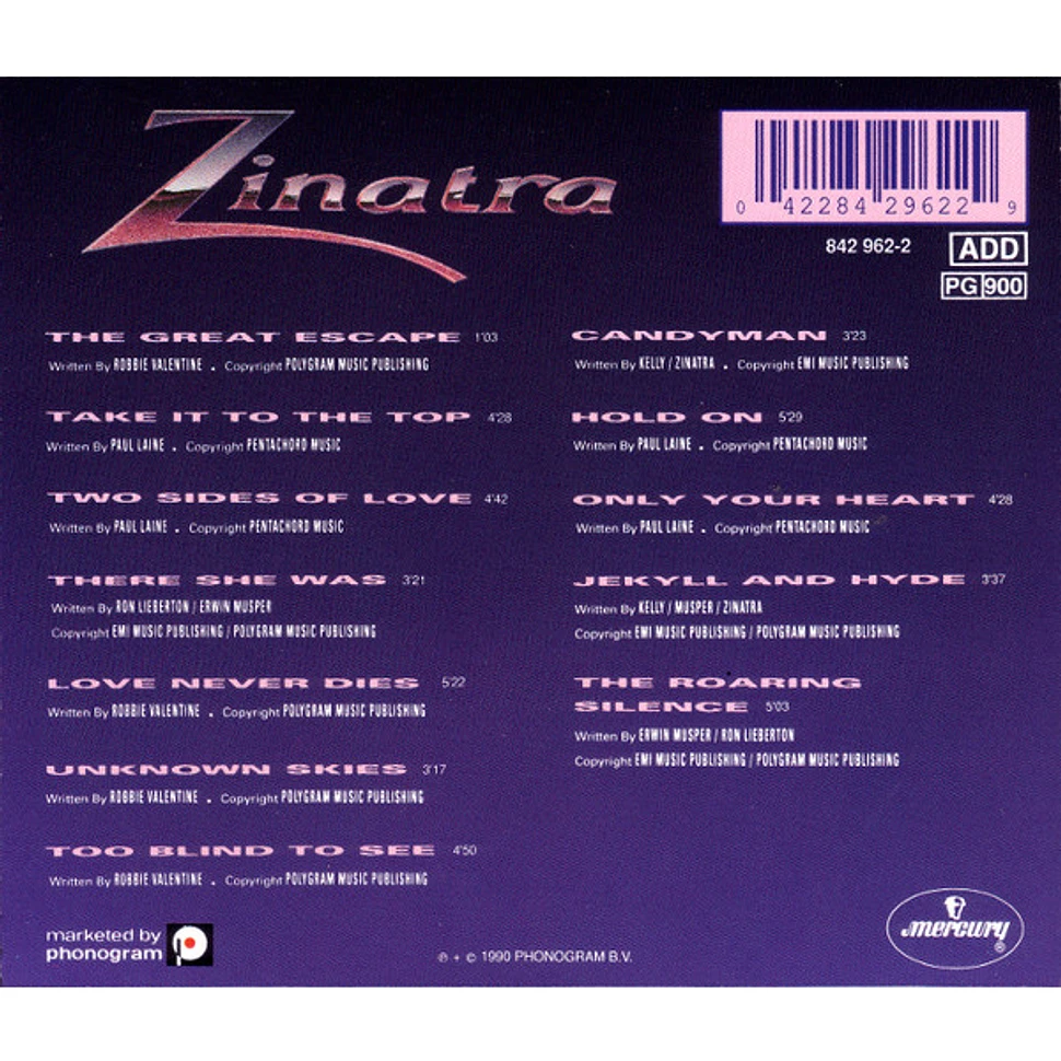 Zinatra - The Great Escape - CD - 1990 - NL - Original | HHV