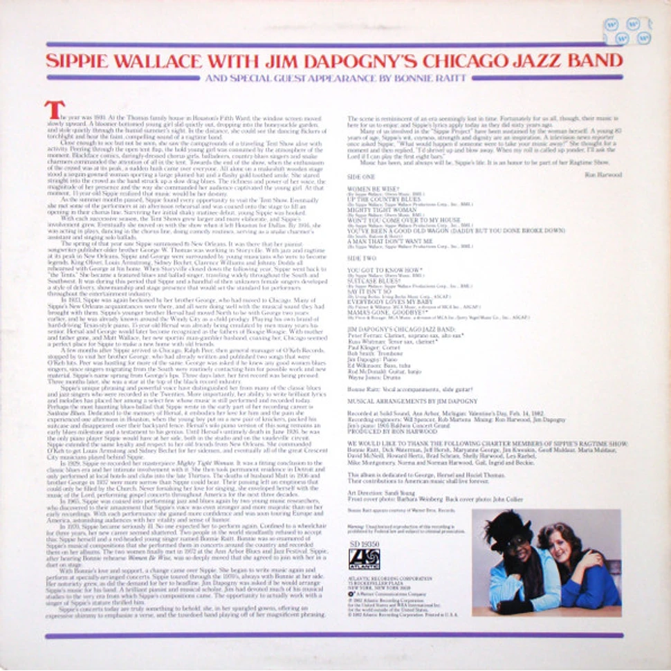 Sippie Wallace With James Dapogny's Chicago Jazz Band And Special Guest ...