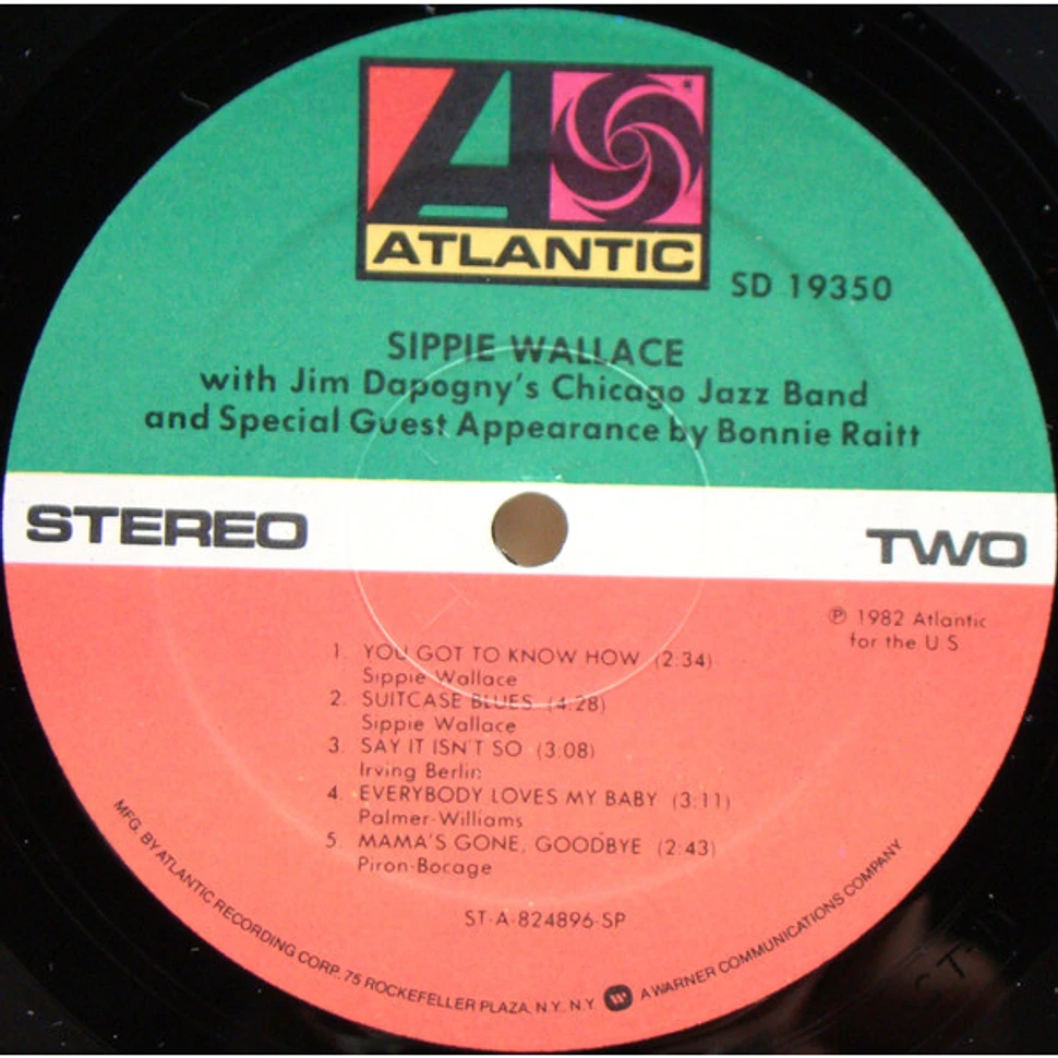 Sippie Wallace With James Dapogny's Chicago Jazz Band And Special Guest ...