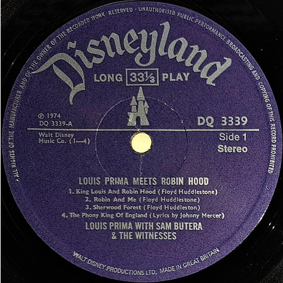 Louis Prima with Sam Butera And The Witnesses - Louis Prima Meets Robin ...