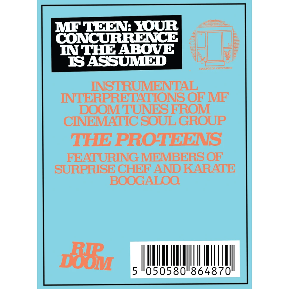 The Pro-Teens - MF Teen: Your Concurrence In The Above Is Assumed HHV ...