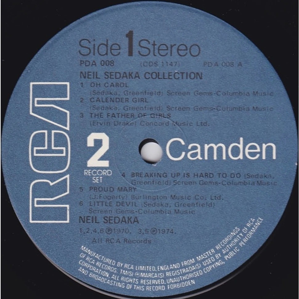 Neil Sedaka - The Neil Sedaka Collection - Vinyl 2LP - 1975 - UK ...
