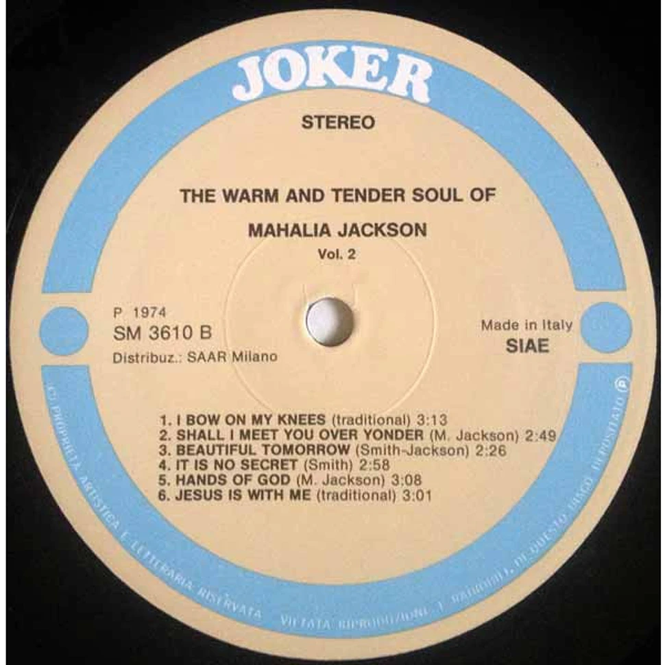 Mahalia Jackson - In The Upper Room Vol. 2 - The Warm And Tender Soul ...